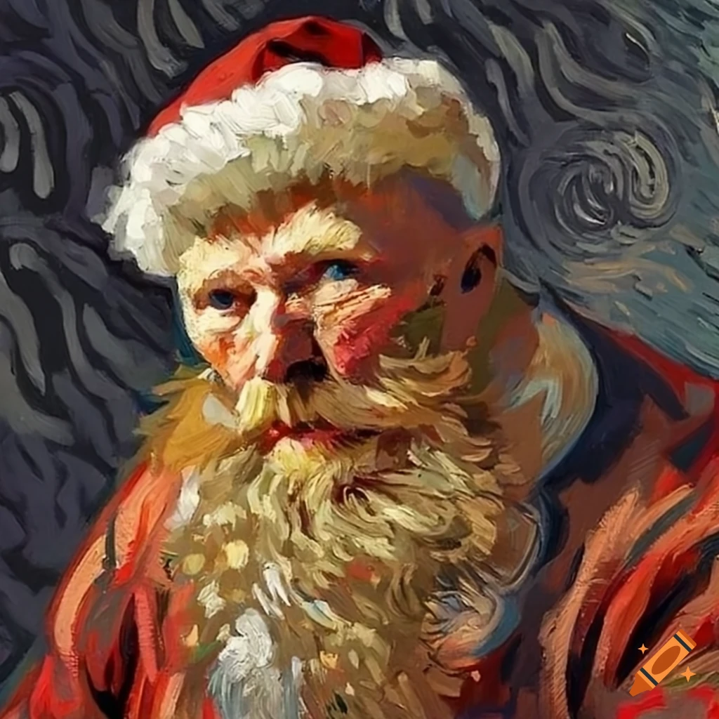 Santa in van gogh style