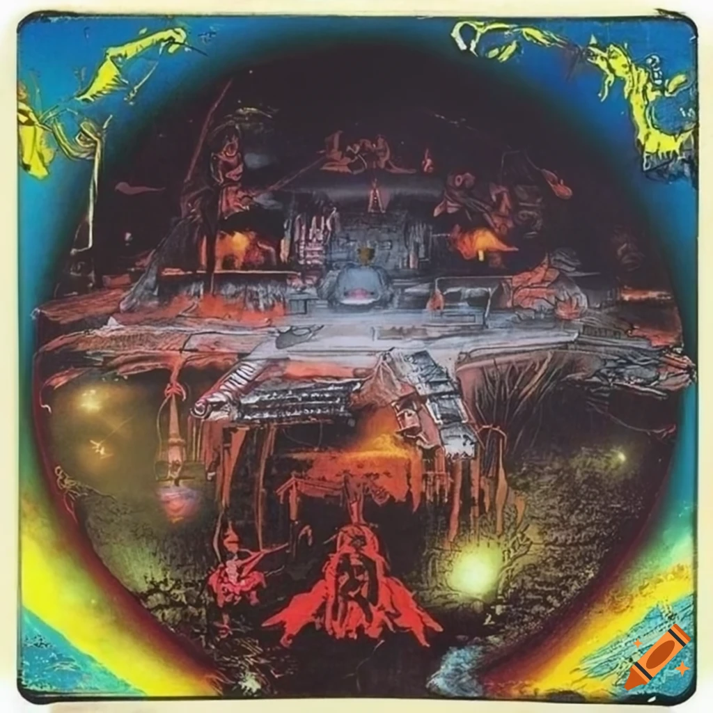 90s Death Metal Album Cover Space Ship