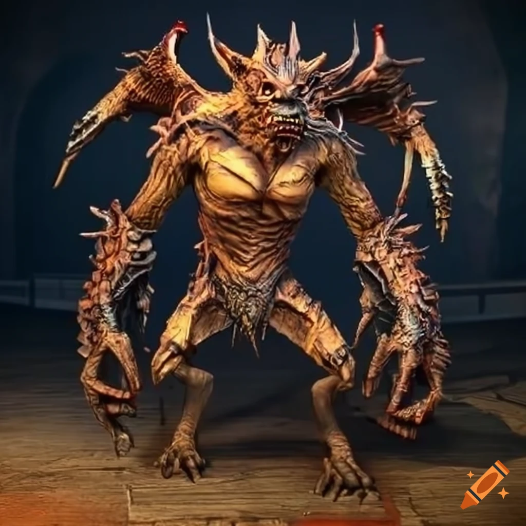 Very ferocious highly detailed tribal creature from unreal tournament 3 ...