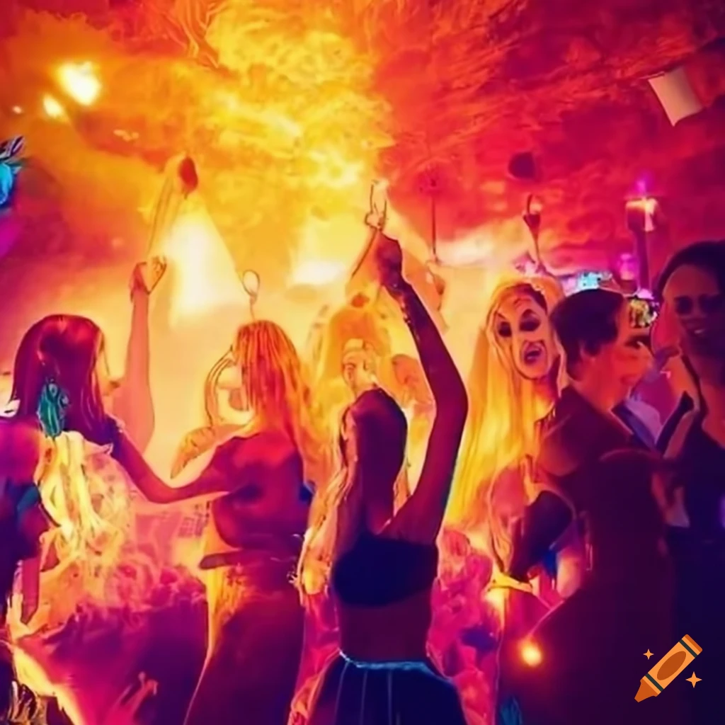 Fun-filled party atmosphere on Craiyon