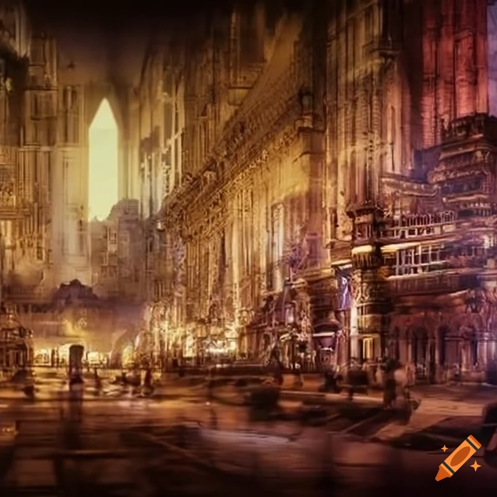 Bustling in-game world on Craiyon