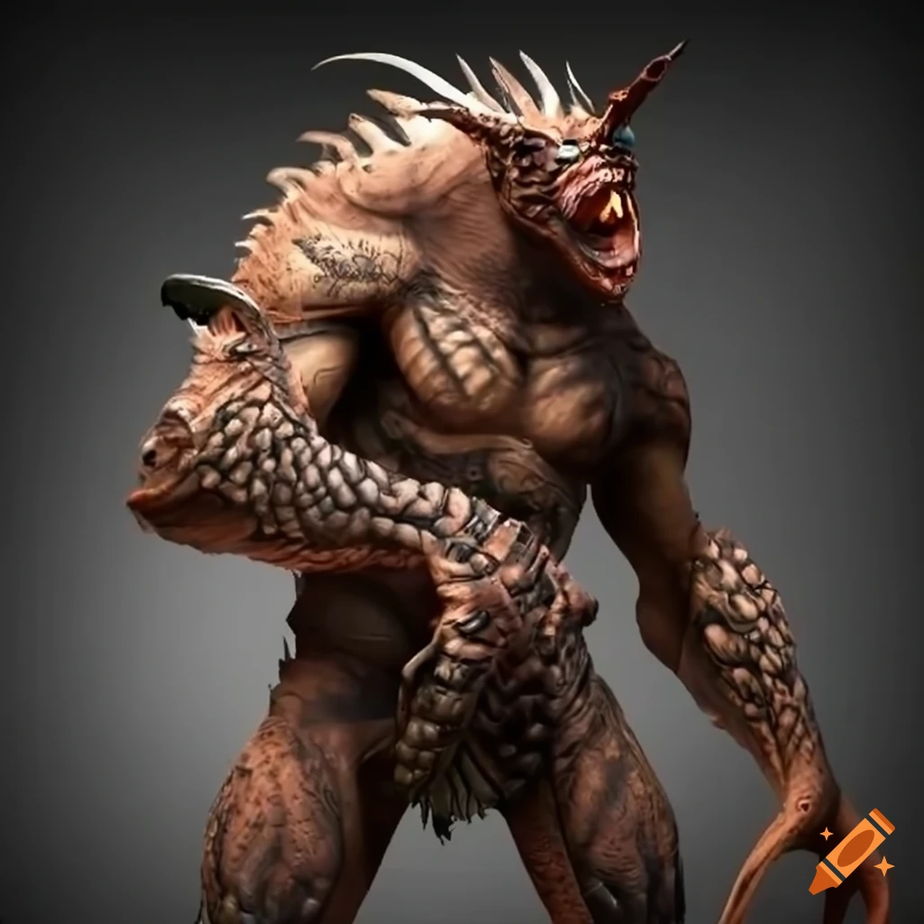 Very ferocious highly detailed tribal creature from unreal tournament 3 ...