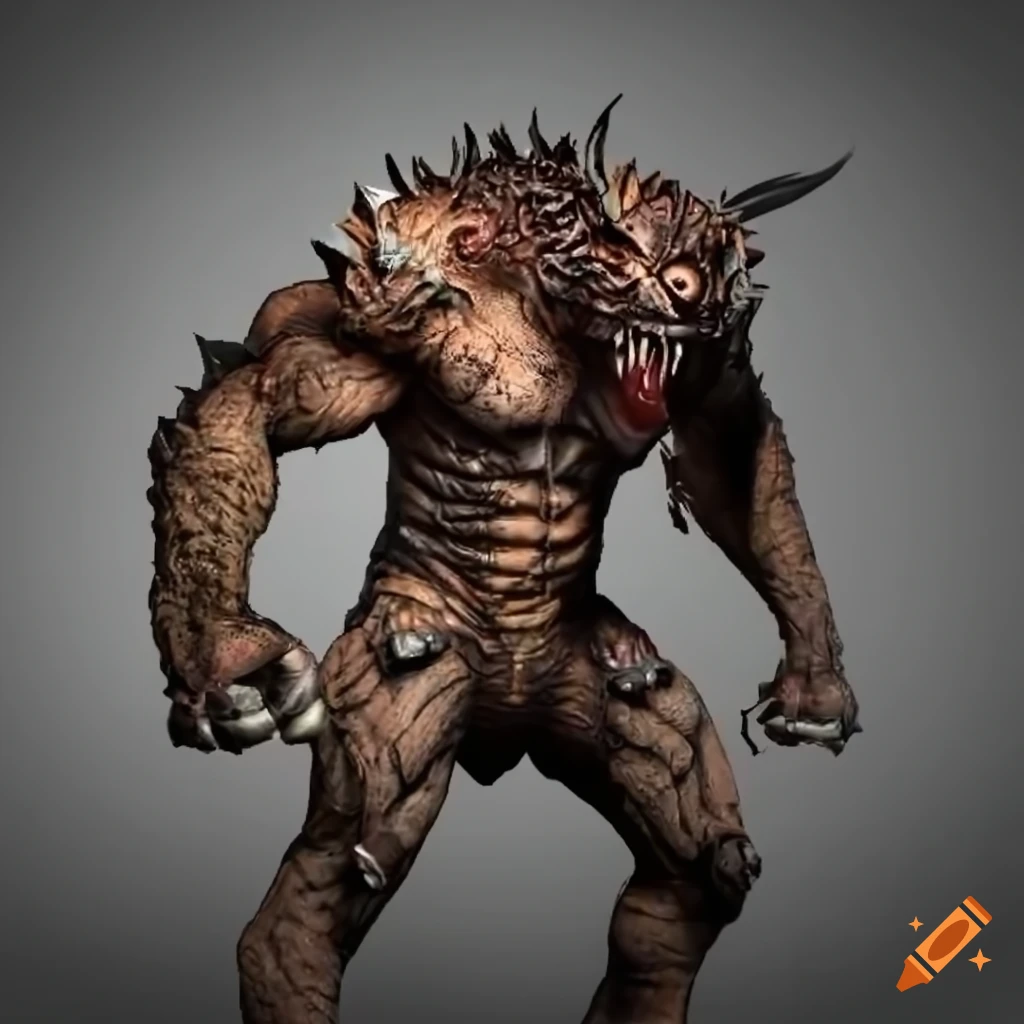 Very ferocious highly detailed tribal creature from unreal tournament 3 ...