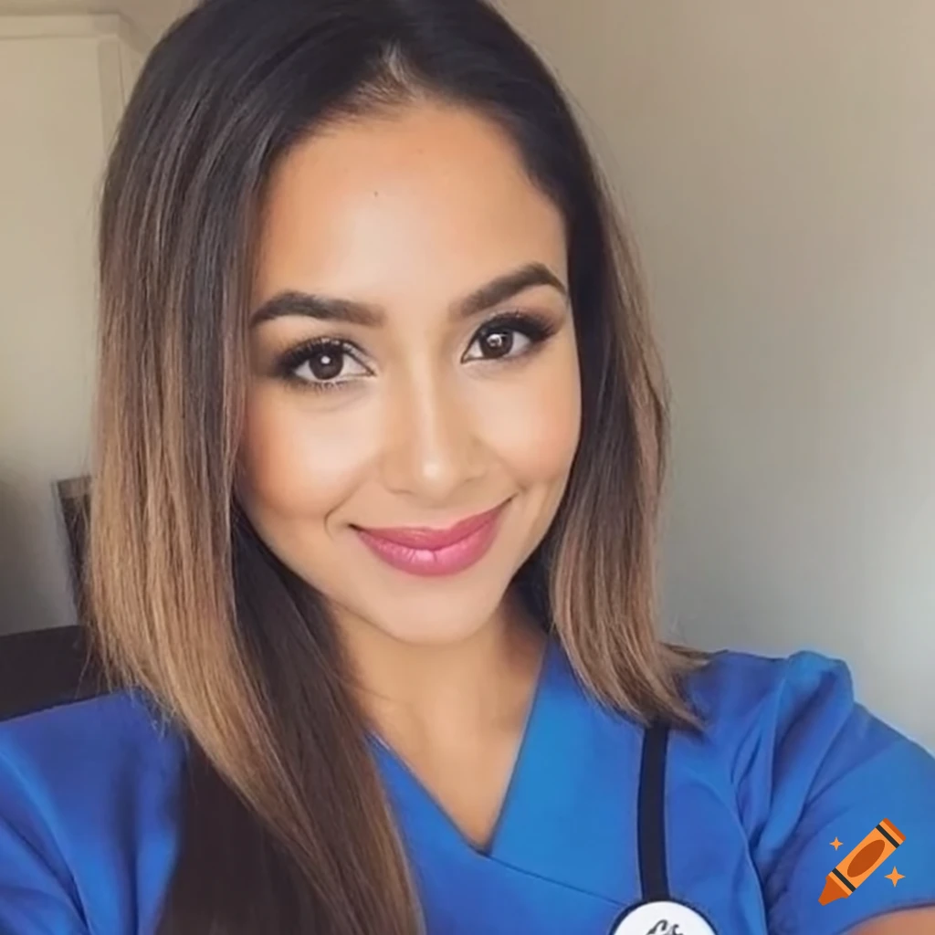 Selfie, no makeup, bare face, natural skin, slim fit female body ...