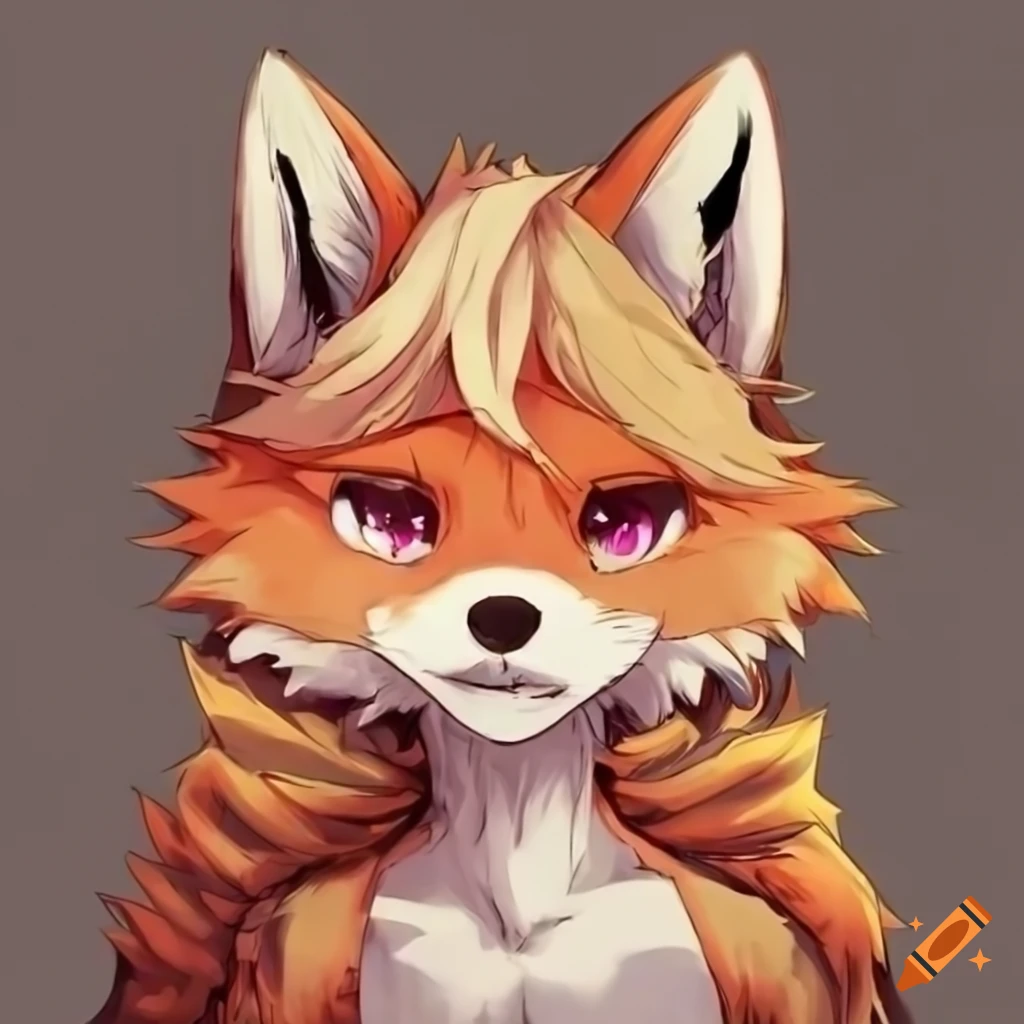 Cute muddy furry anime fox on Craiyon
