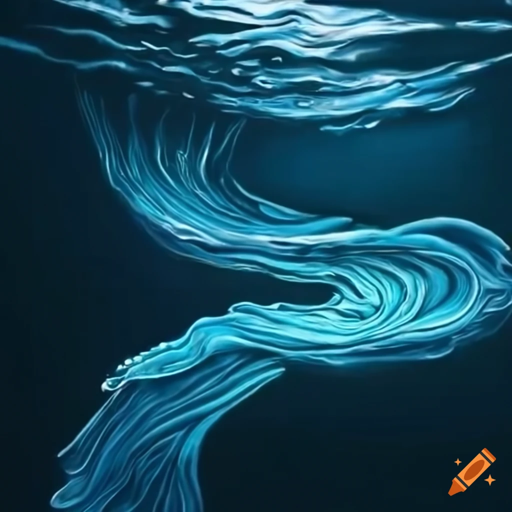 Flowing lines, nature and water on Craiyon