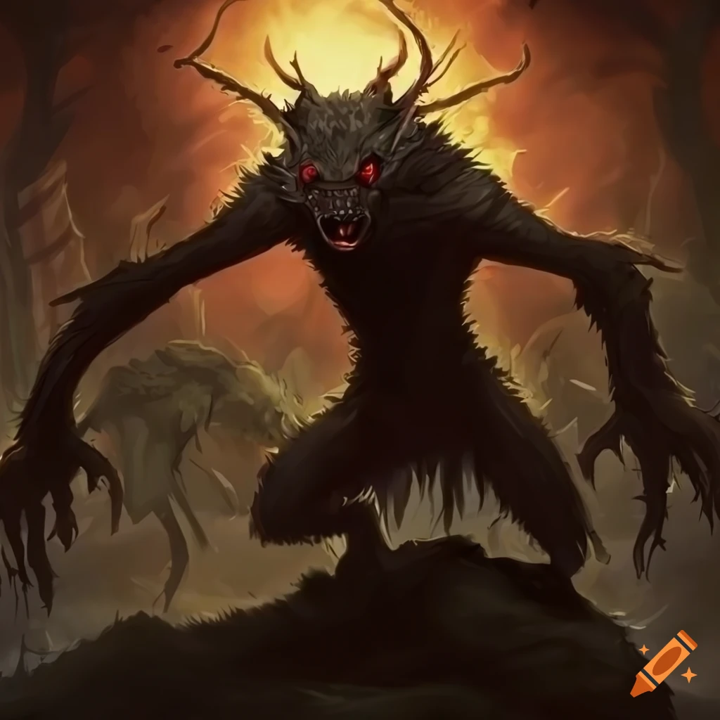 Fantasy world, awaken realms, concept art, werewolf/wendigo/cthulu ...