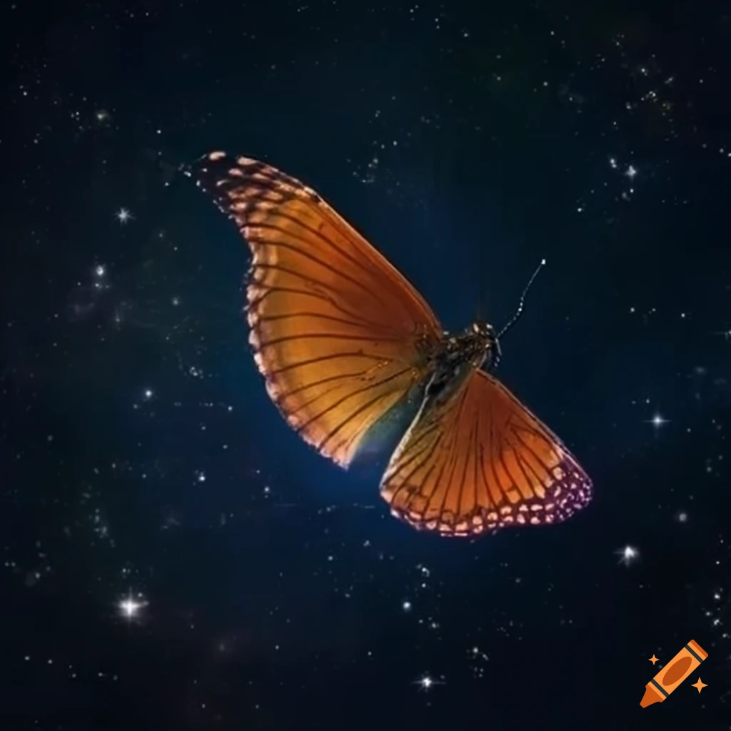 A butterfly from space on Craiyon