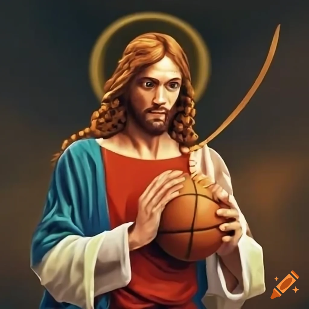 Jesus dunking on Craiyon