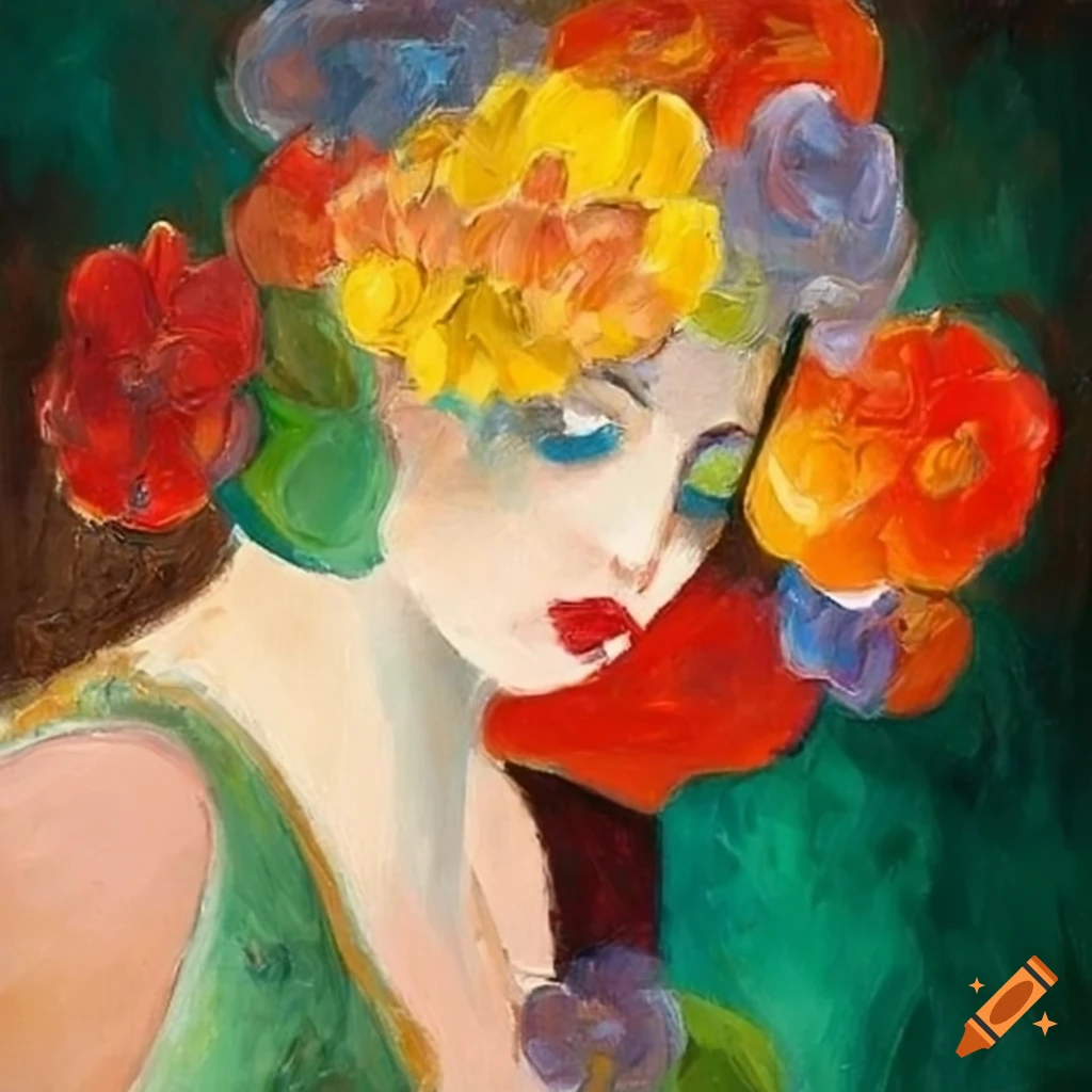 Image Of An Abstract Cubist Painting Of A Pretty Dancer From The 1920s image-of-an-abstract-cubist-painting-of-a-pretty-dancer-from-the-1920s