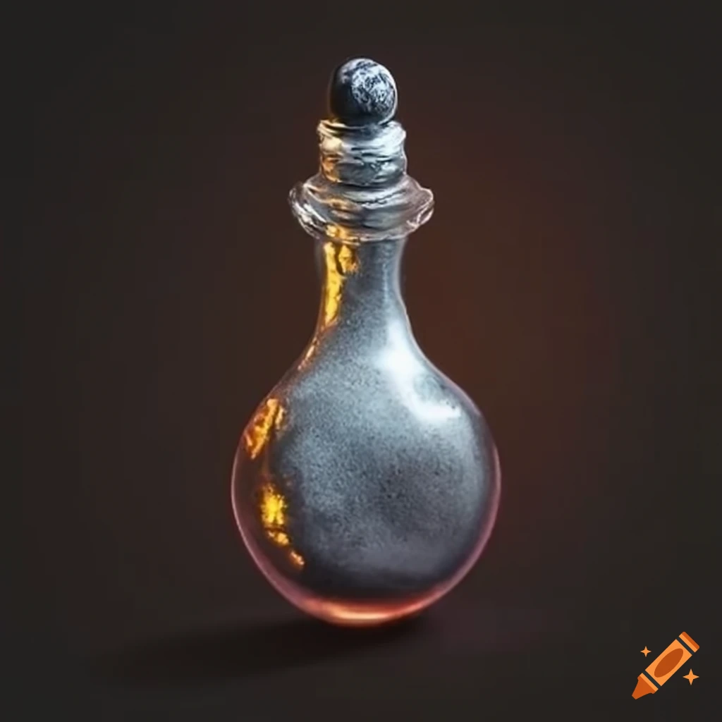 Silver powder potion on Craiyon