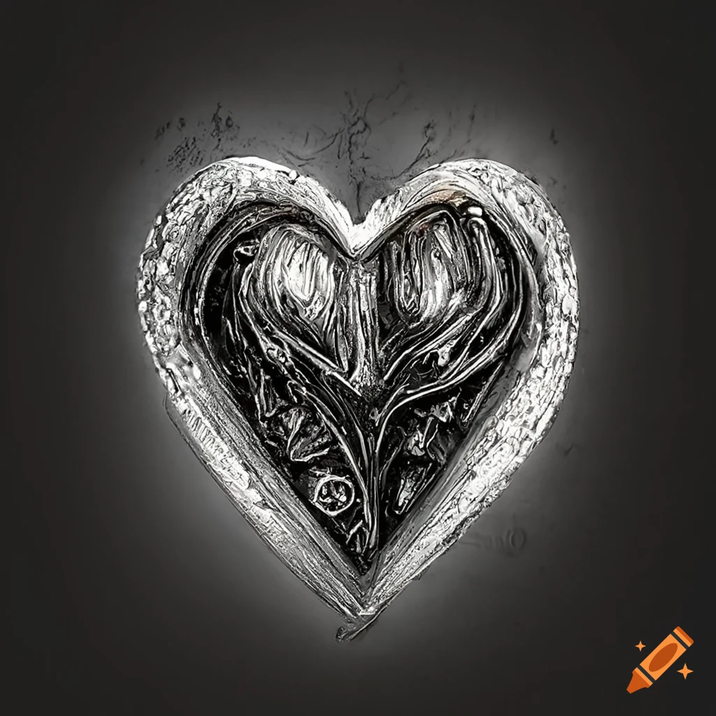 Metal heart on Craiyon