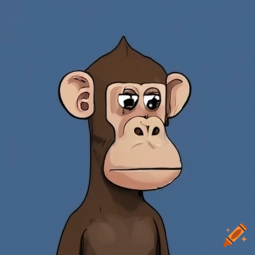 2d monkey nft on Craiyon