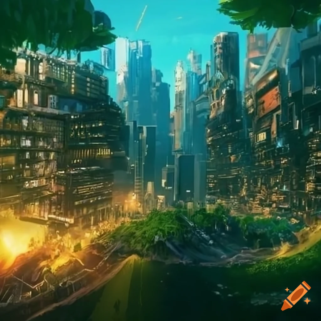 Solarpunk , optimistic, hopefully, glorious, sci-fi, high-tech, heroes ...