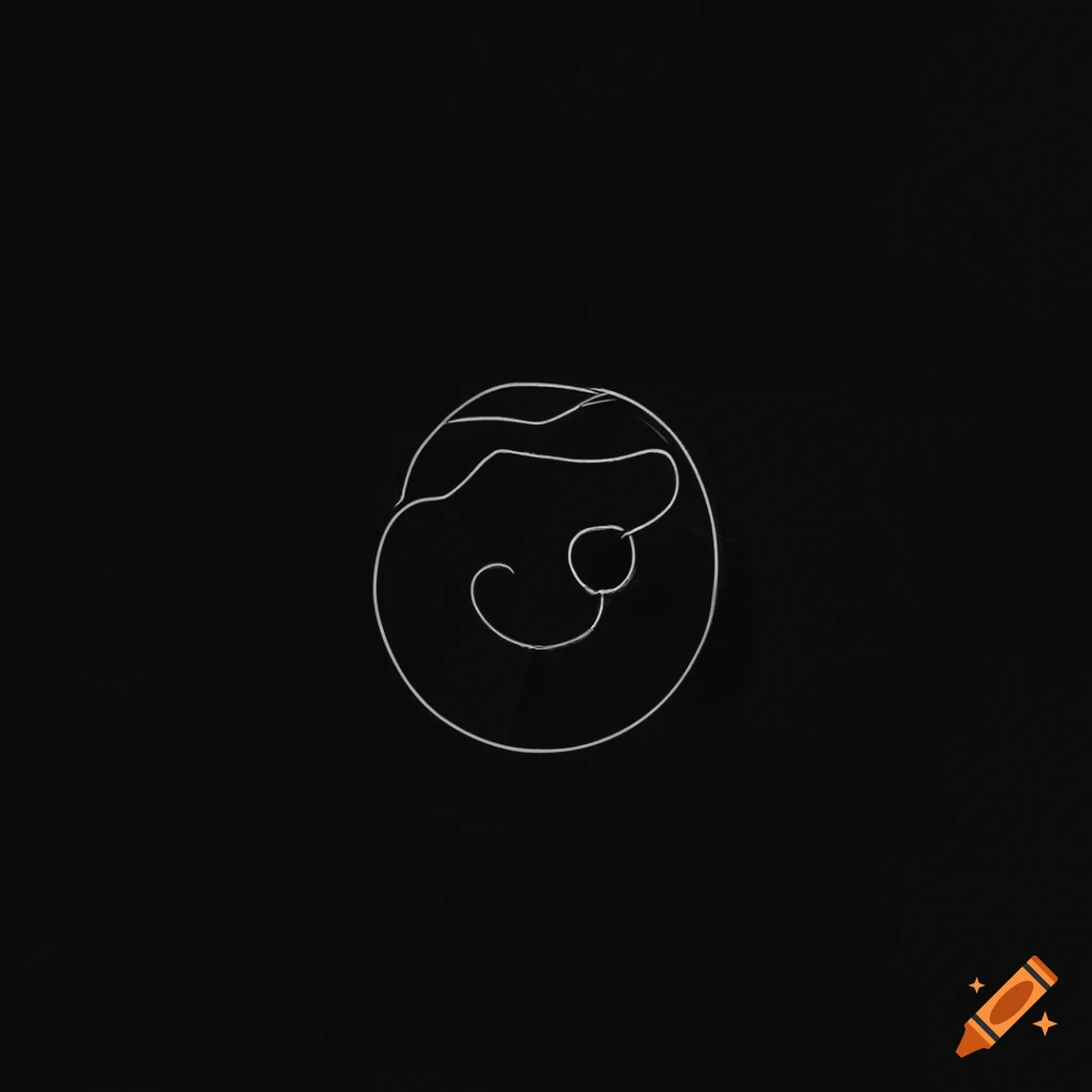 Dark minimal profile picture on Craiyon