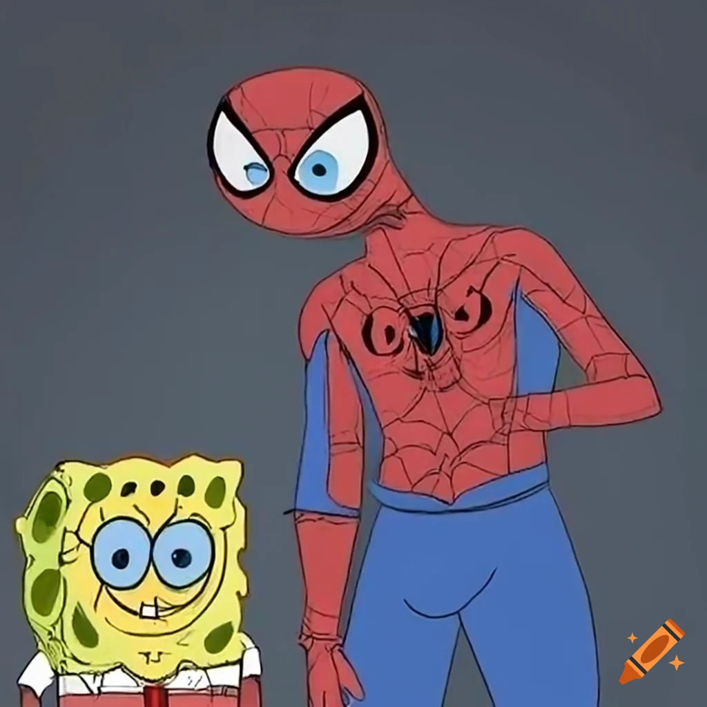 Snoop dogg sponge bob and spider-man meme style on Craiyon