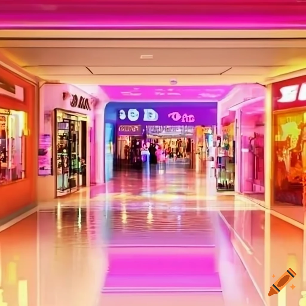 Y2k-inspired mall decor