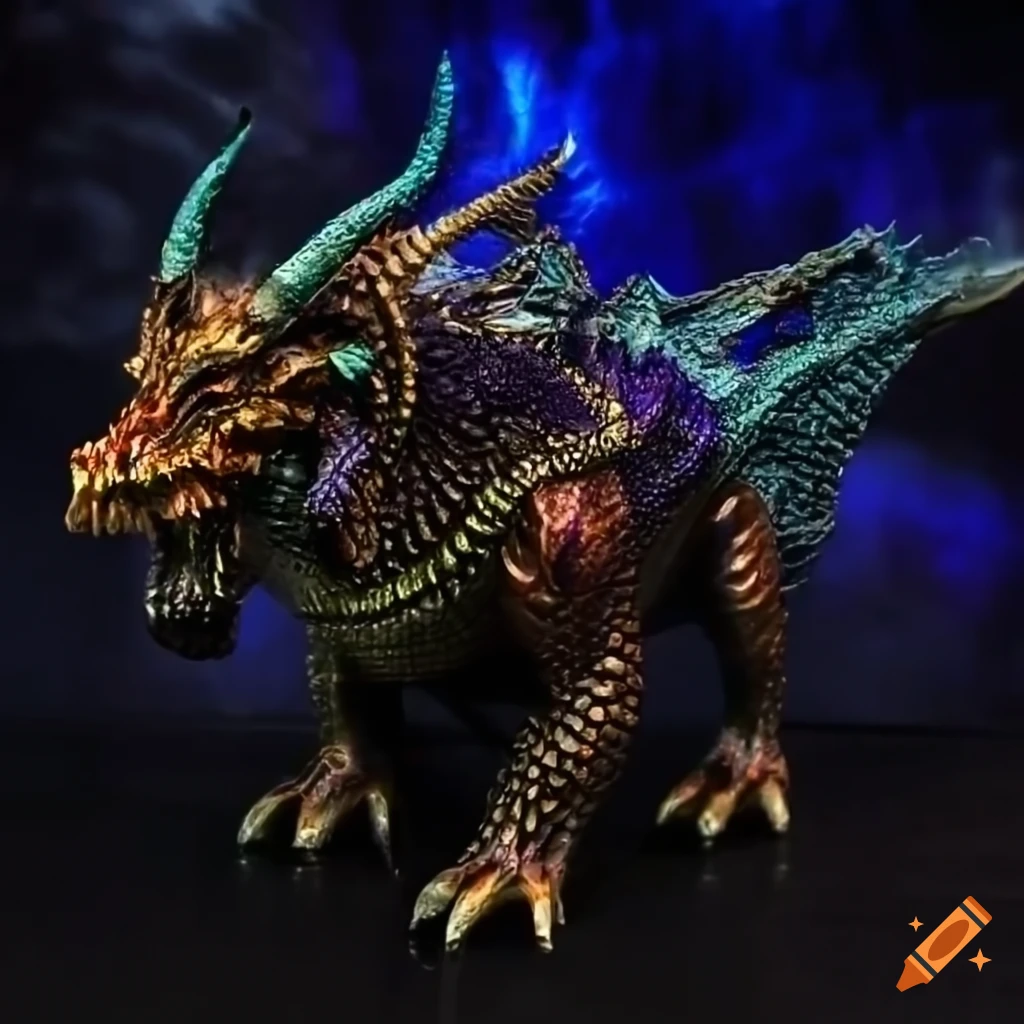 Majestic lion dragon with long baboon face, reptilian details and epic ...