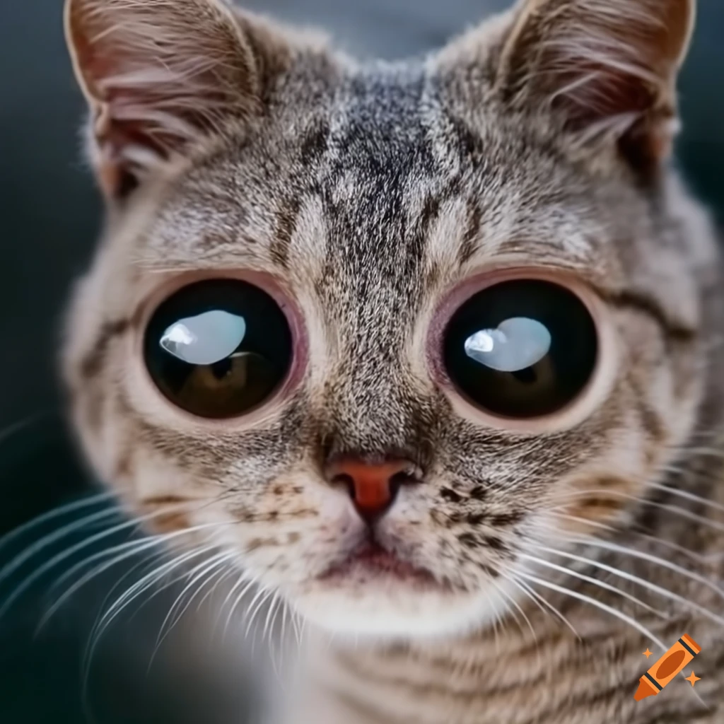 Cat with googly eyes