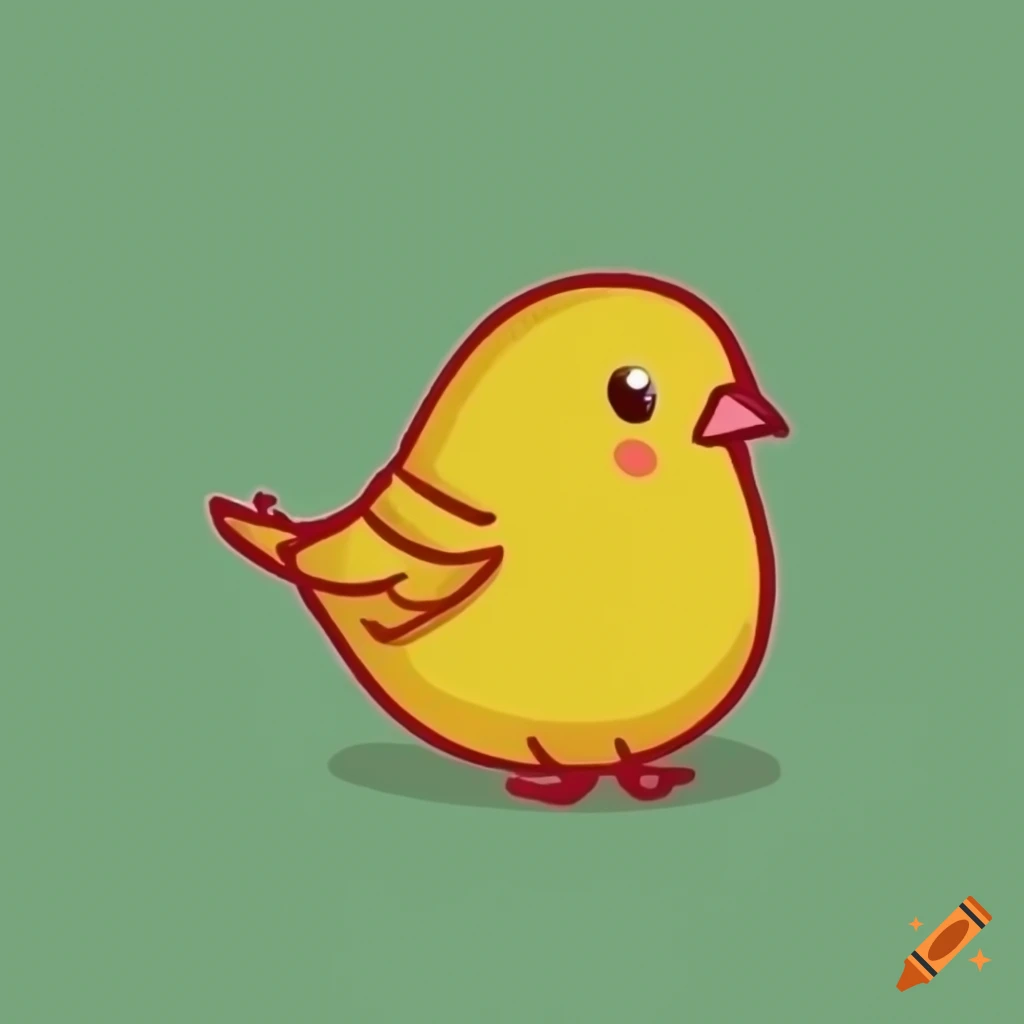 Simple chibi canary bird