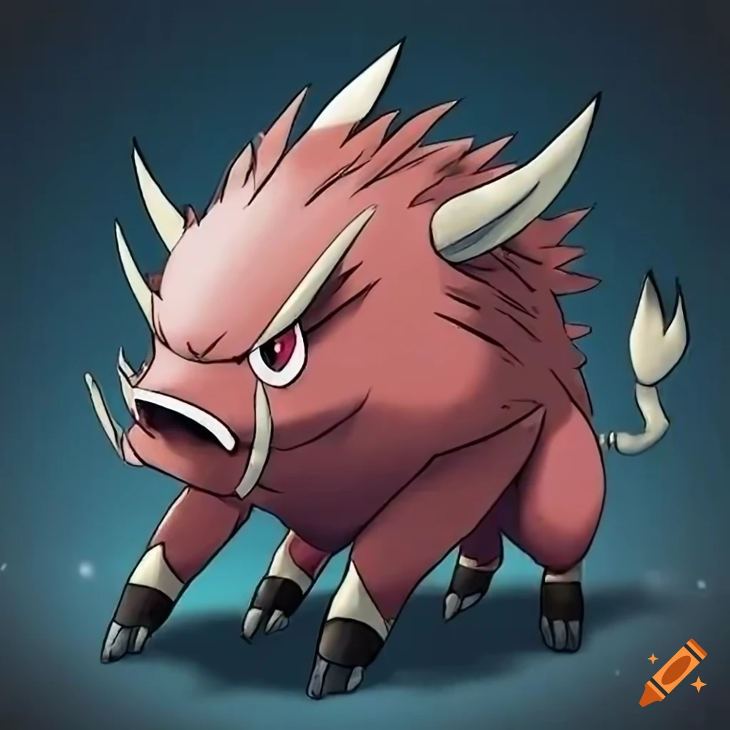 Pokemon boar on Craiyon