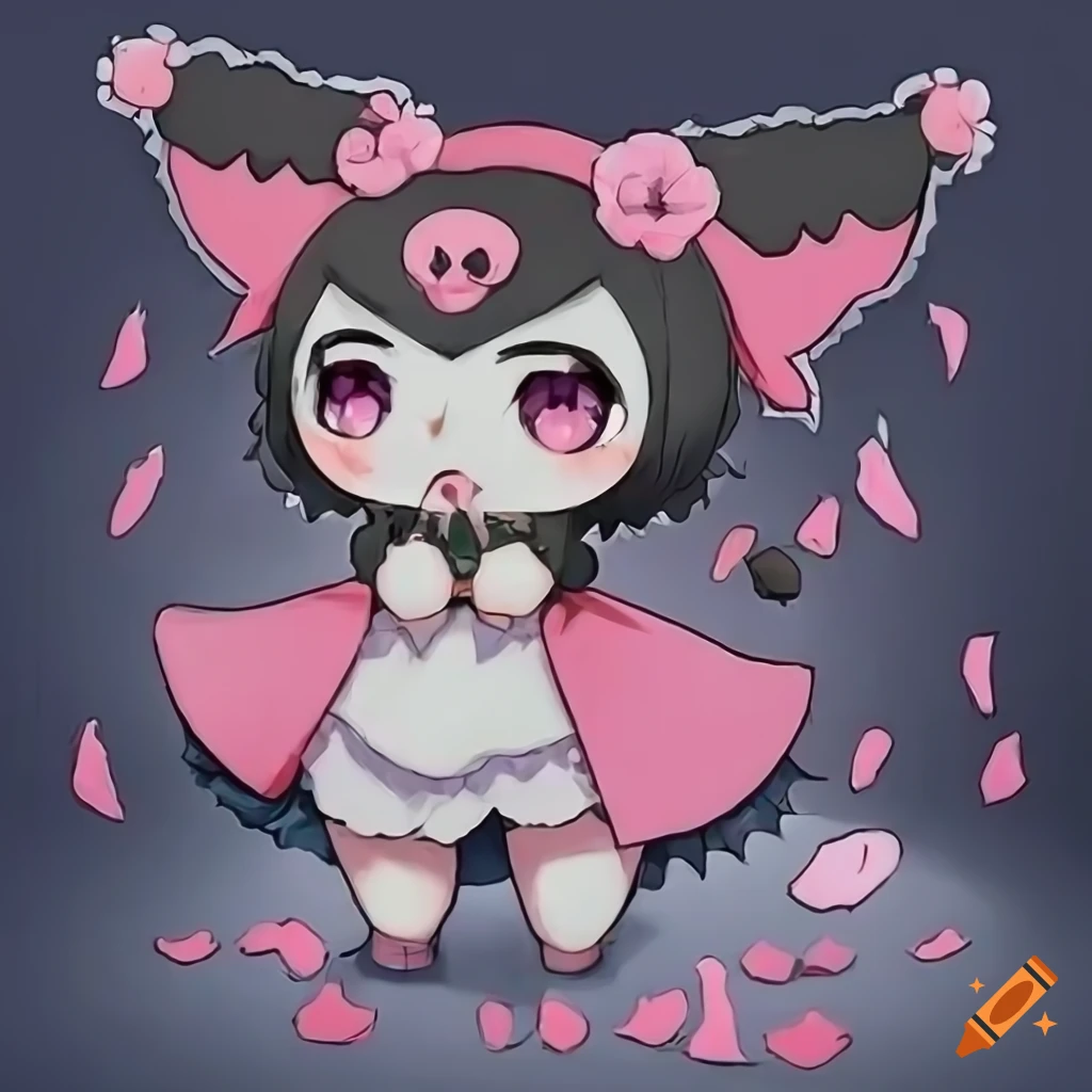 Kuromi depicted in a cute artwork trending on Pixiv on Craiyon