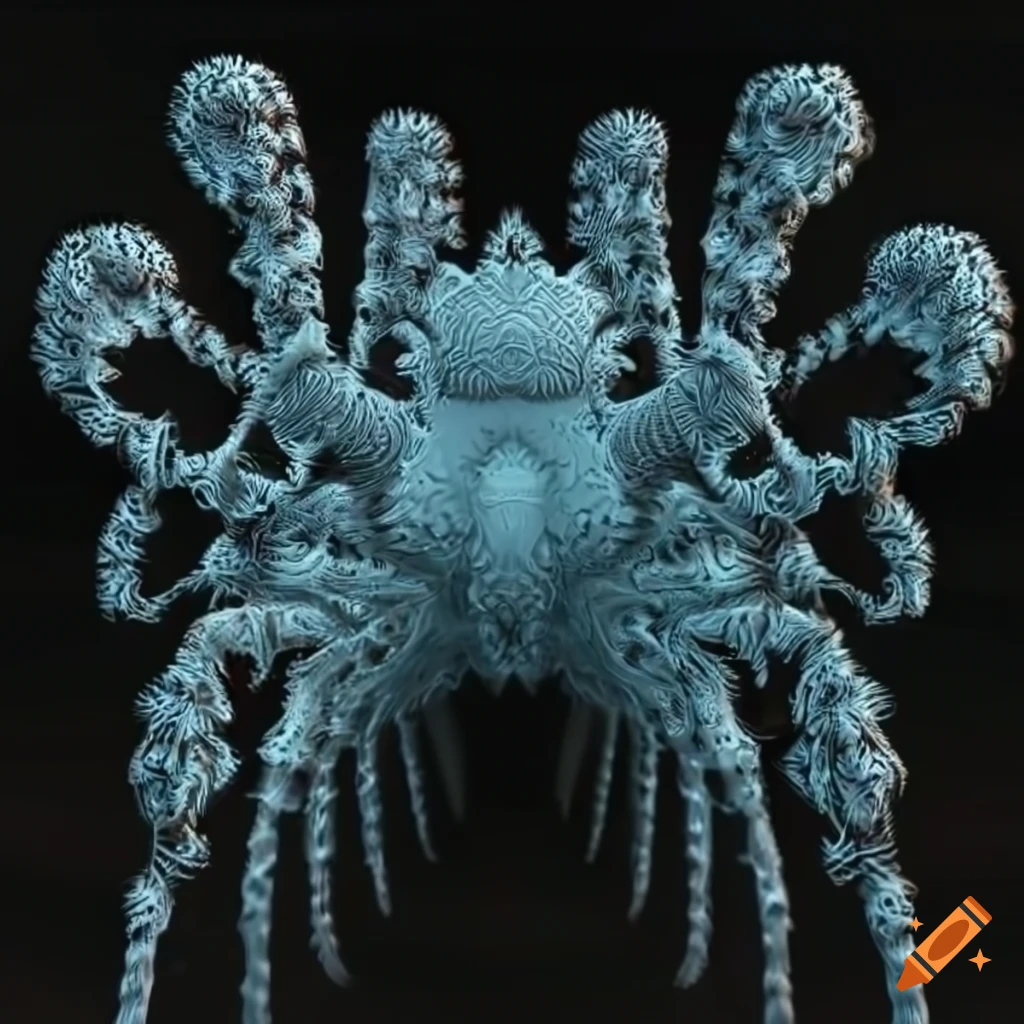 3d fractal spider on Craiyon