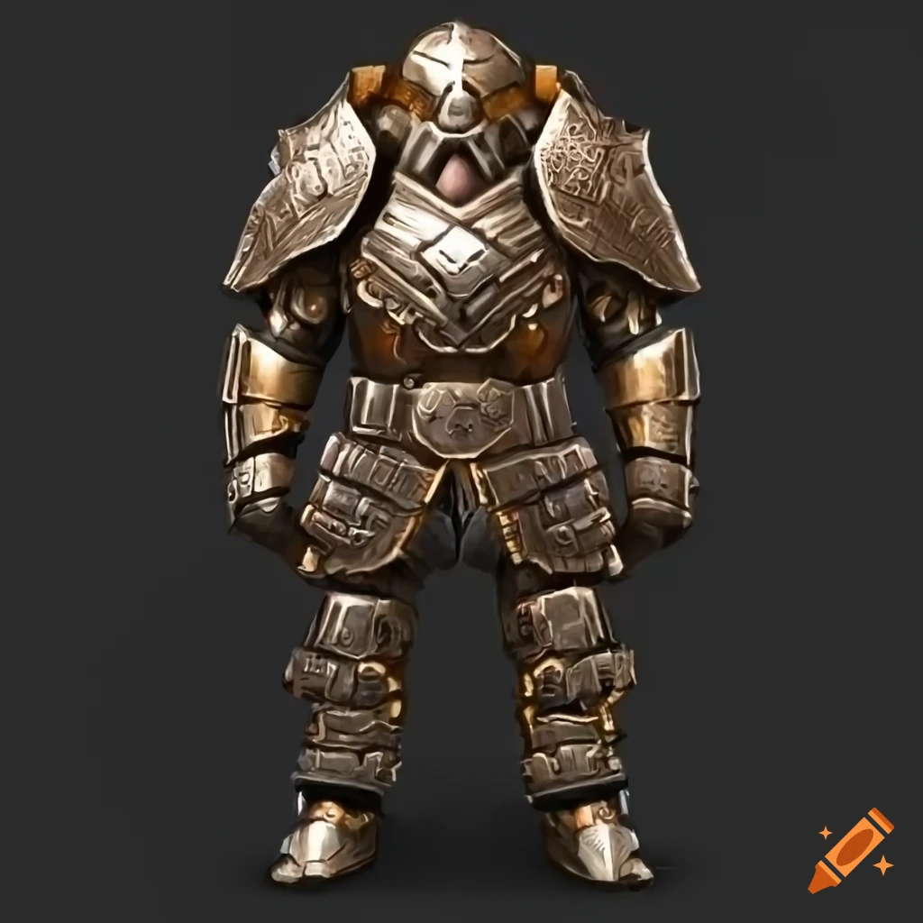 Dwarven battle armor futuristic sci fi on Craiyon