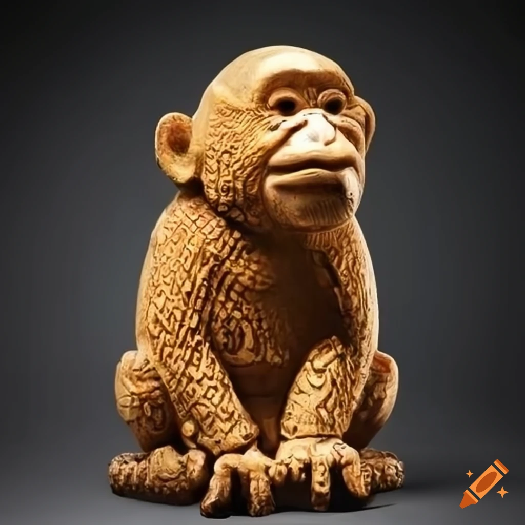 Ancient chinese statue of monkey