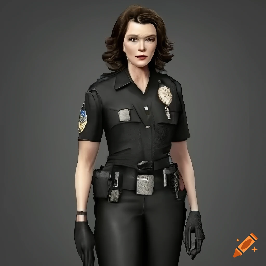 Photorealistic, rachel weisz as lapd policeofficer, slim,, cloth-police ...