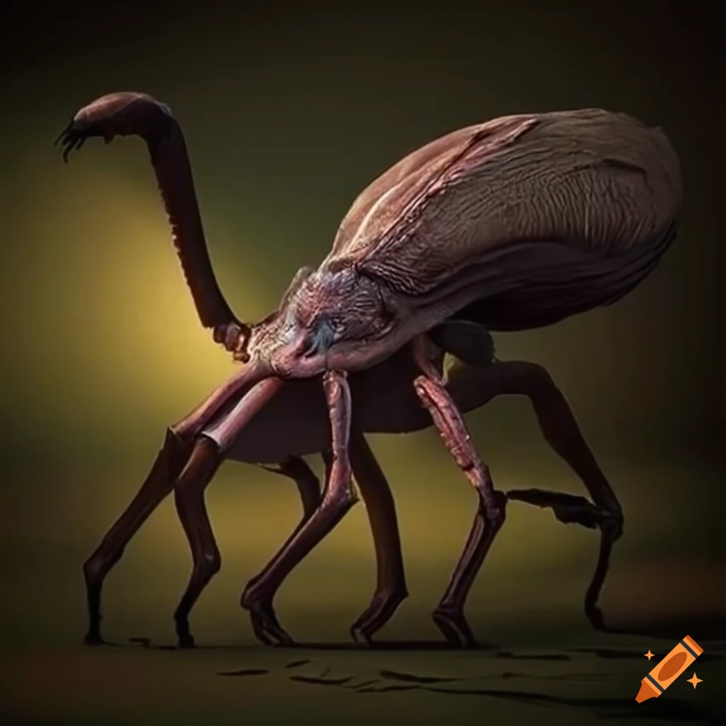 Image of an alien insect in the desert on Craiyon