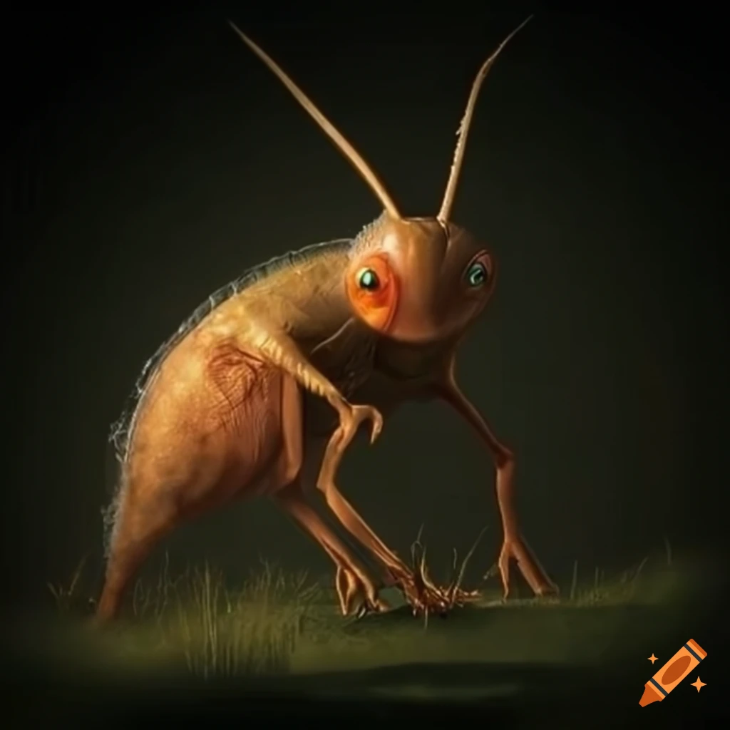 Image of an alien insect in the desert on Craiyon