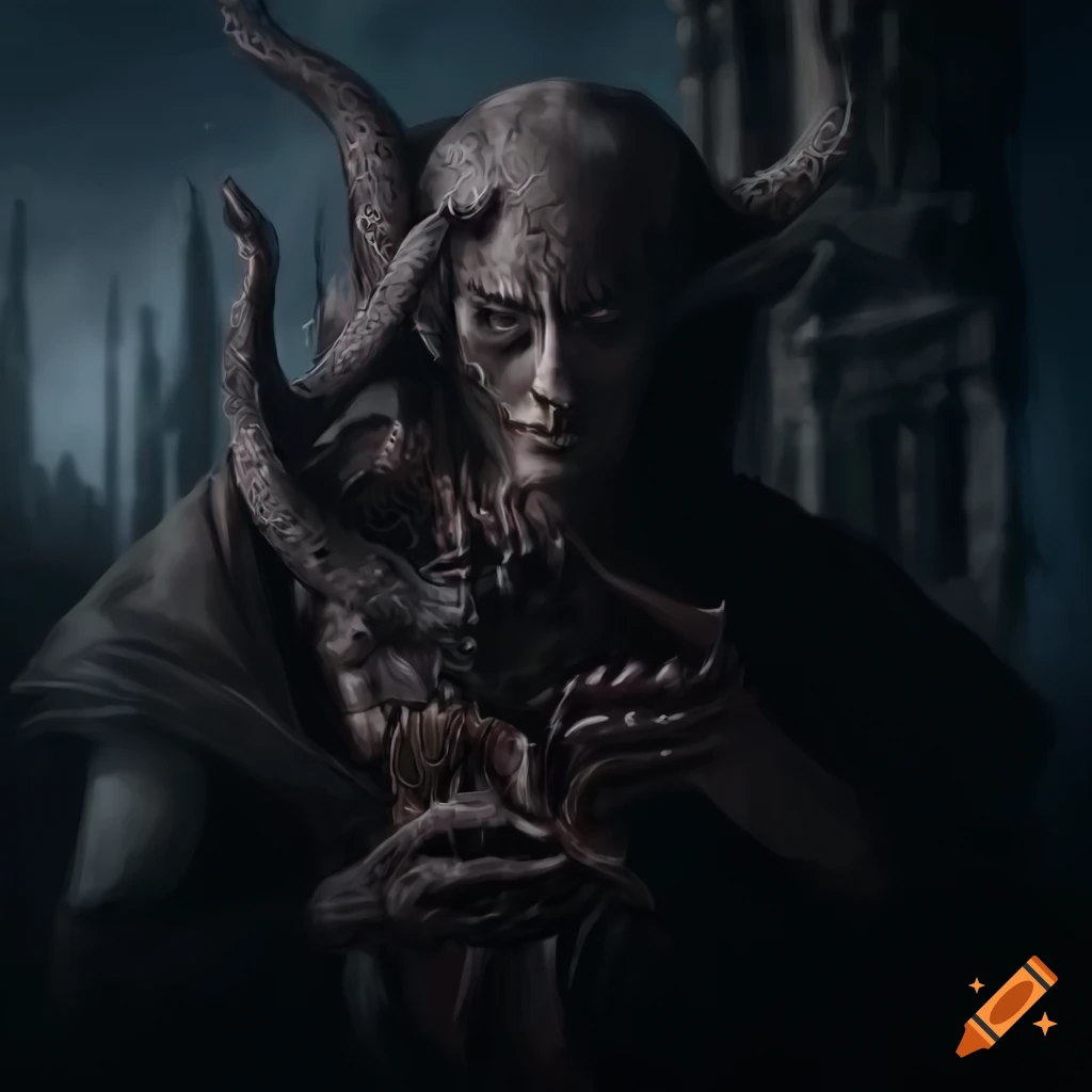 Realistic lovecraftian castlevania artwork