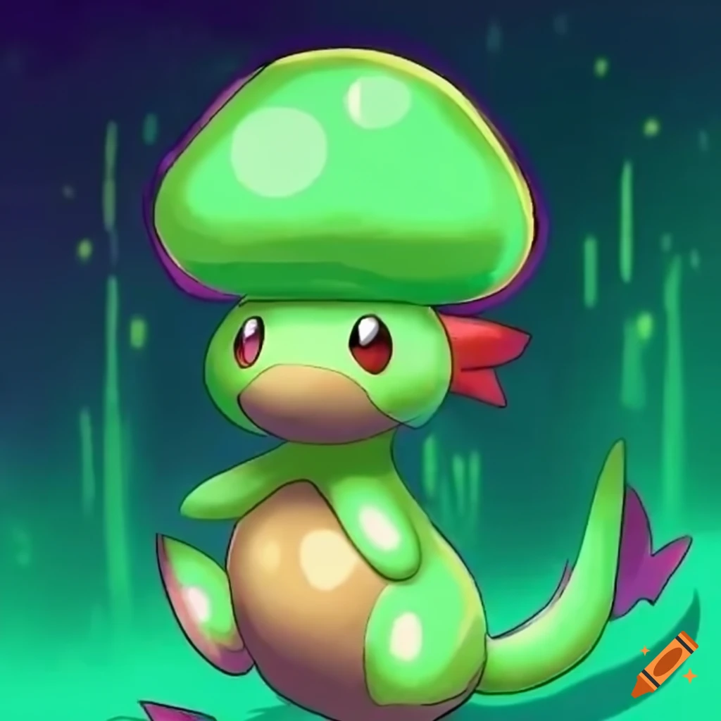 Image of Breloom, a green mushroom kangaroo Pokémon on Craiyon