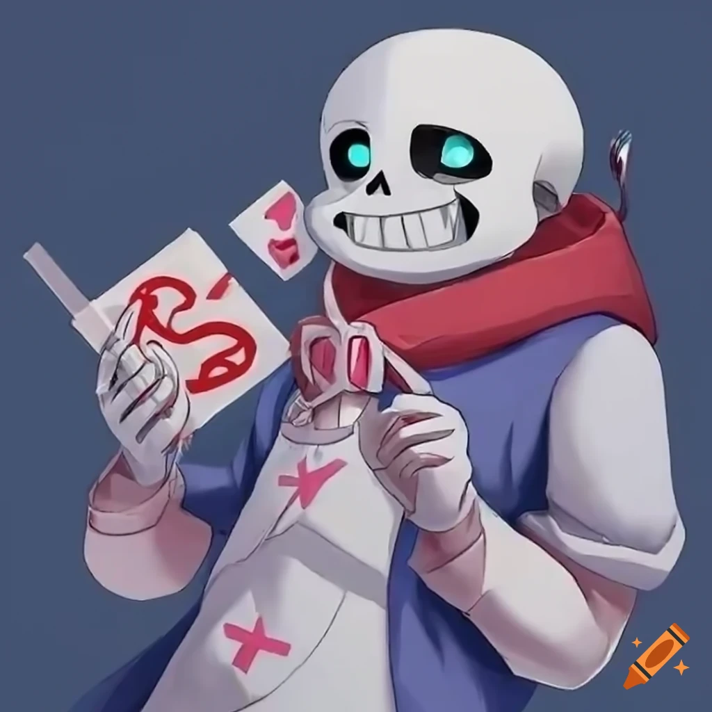 High-quality image of nurse sans from undertale on Craiyon