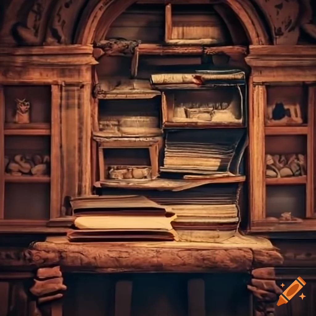 Image of an ancient magical study on Craiyon