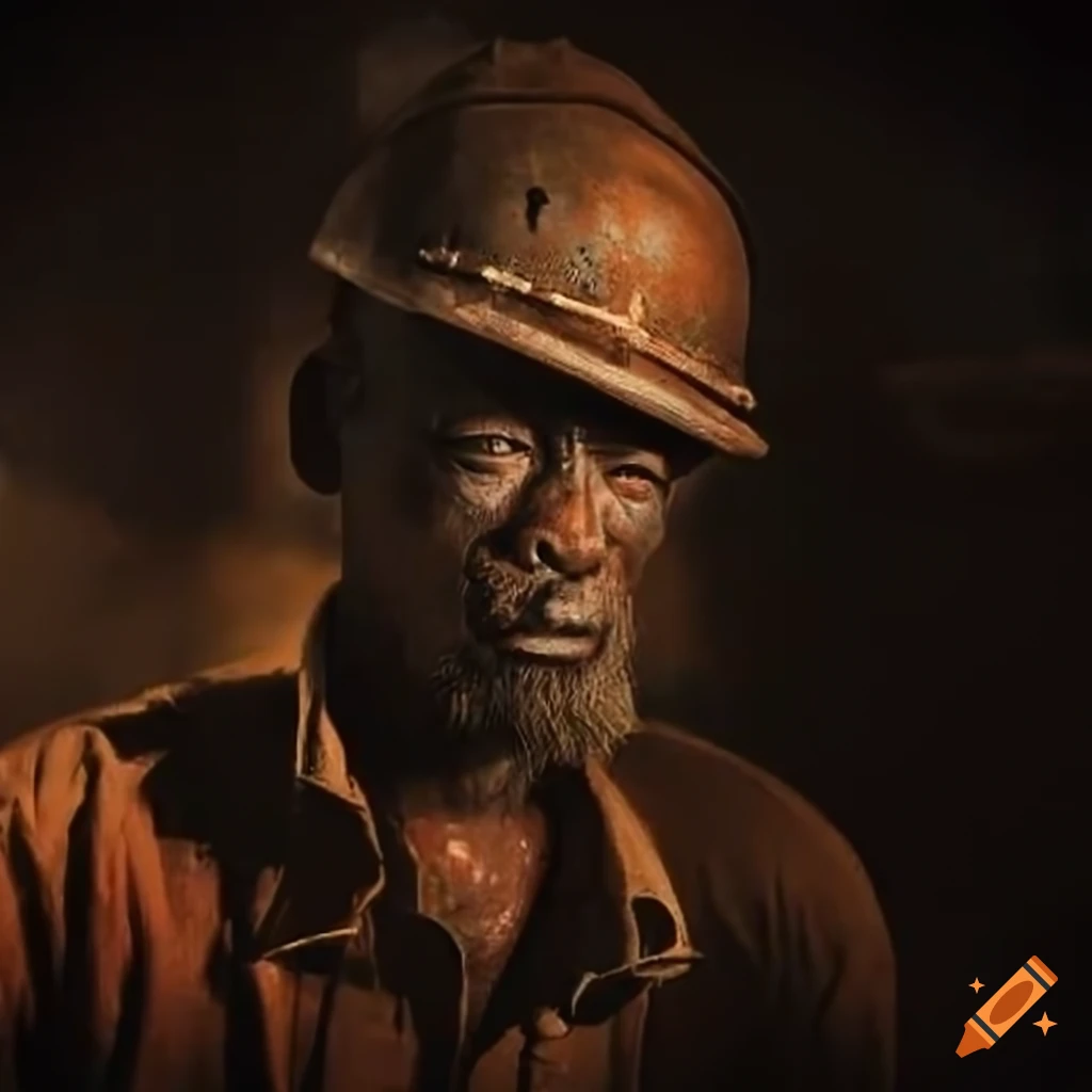 Portrait of a coal miner from the 1800s on Craiyon