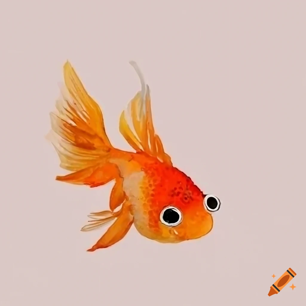 Simple goldfishes artwork on Craiyon