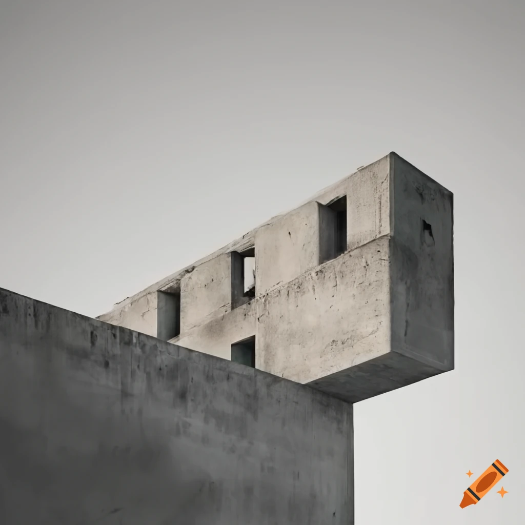 Brutalist concrete architecture in greece on Craiyon