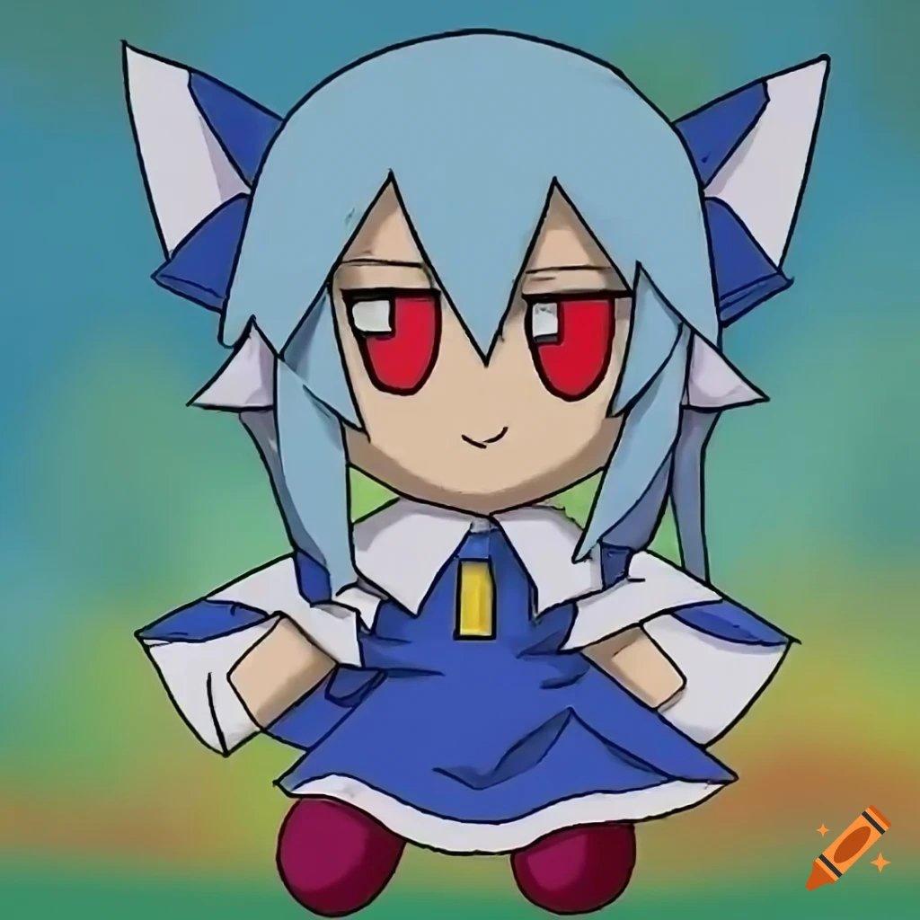 Cirno fumo in yugioh card style on Craiyon