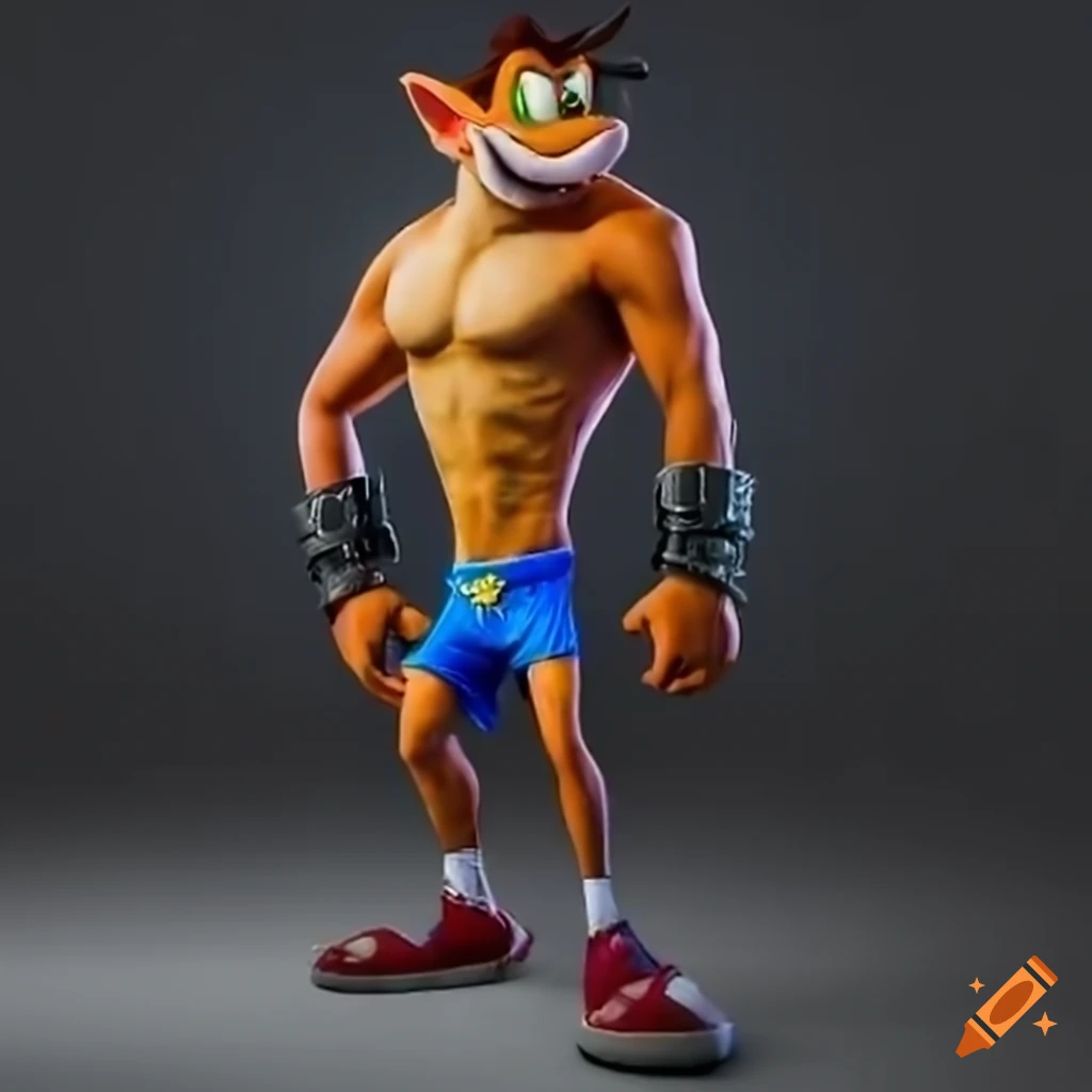 Funny crossover artwork of Crash Bandicoot, Heihachi Mishima, The Rock ...