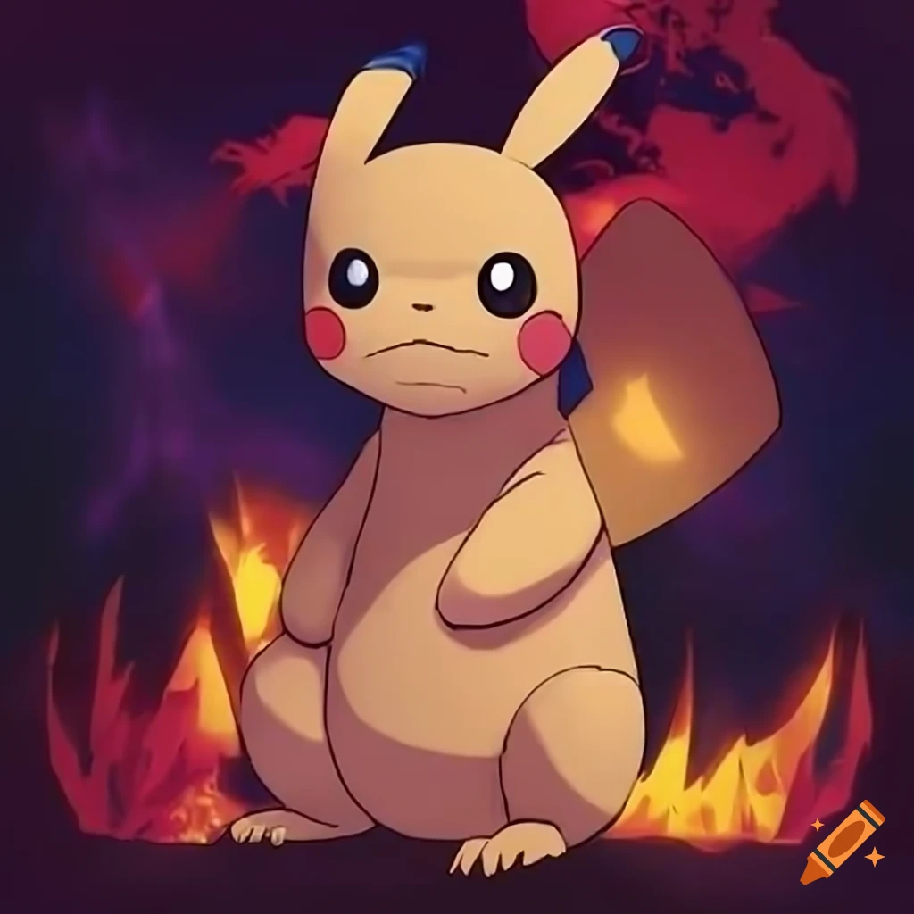 Pokémon anime front cover on Craiyon