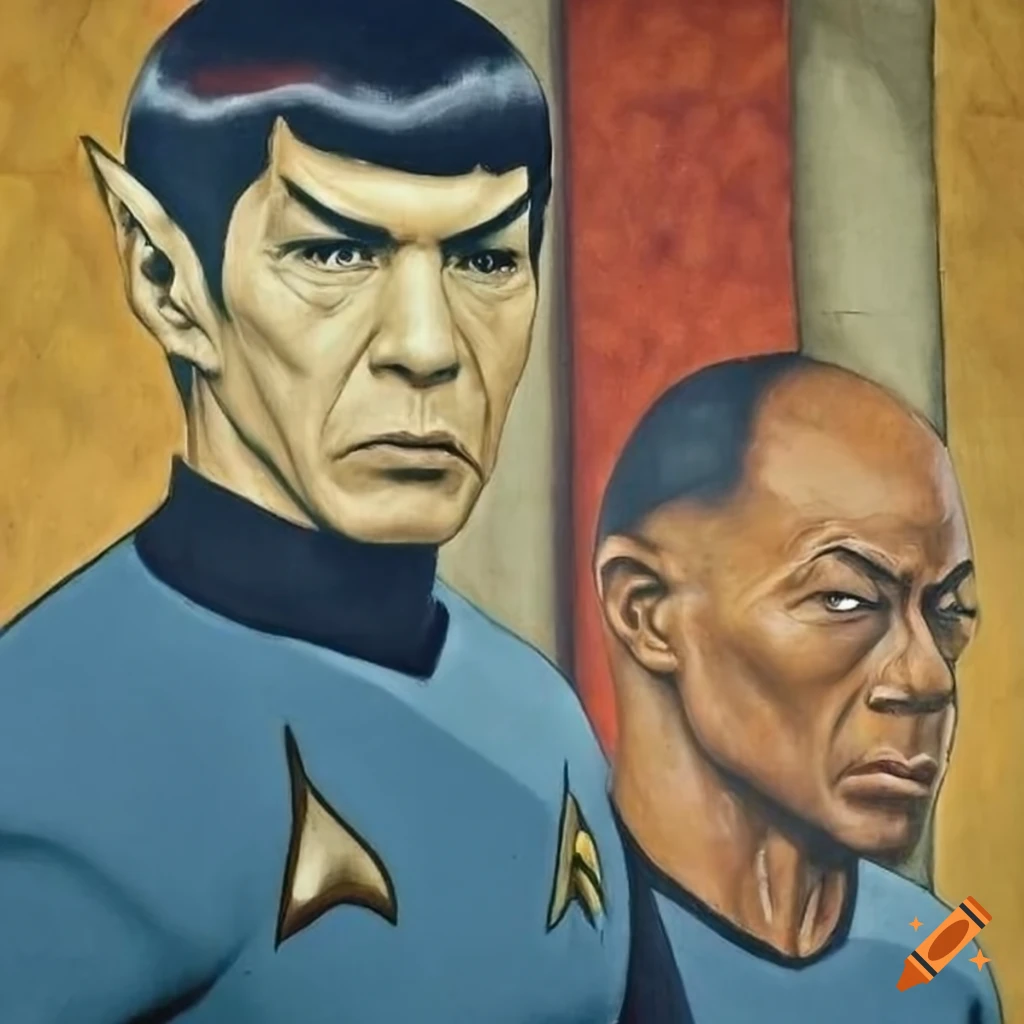 Mural painting of spock from star trek on Craiyon