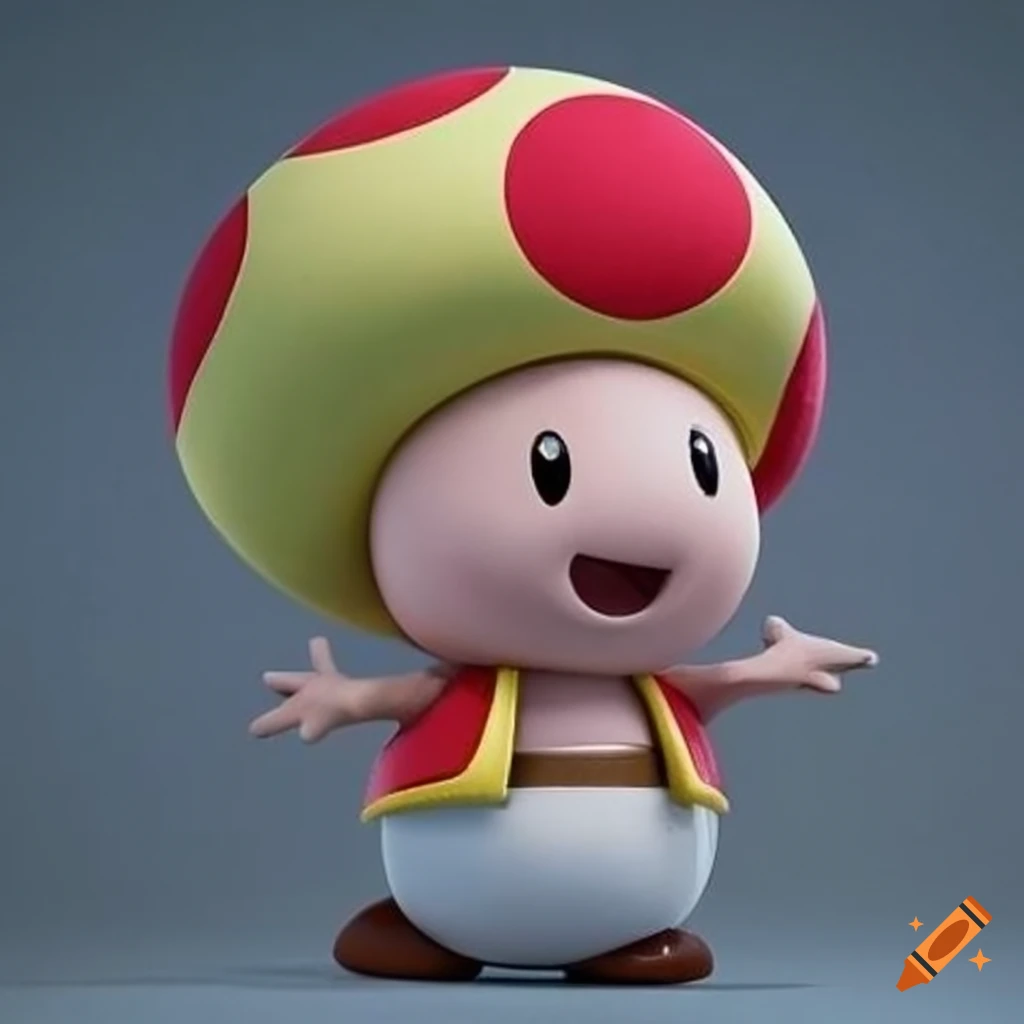 3d render of a cute toad on Craiyon