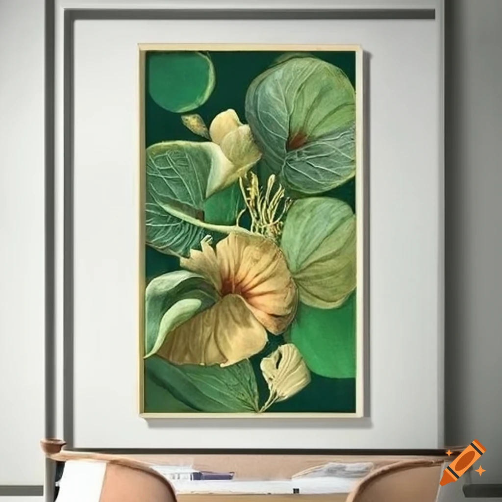 Modern botanical artwork on Craiyon