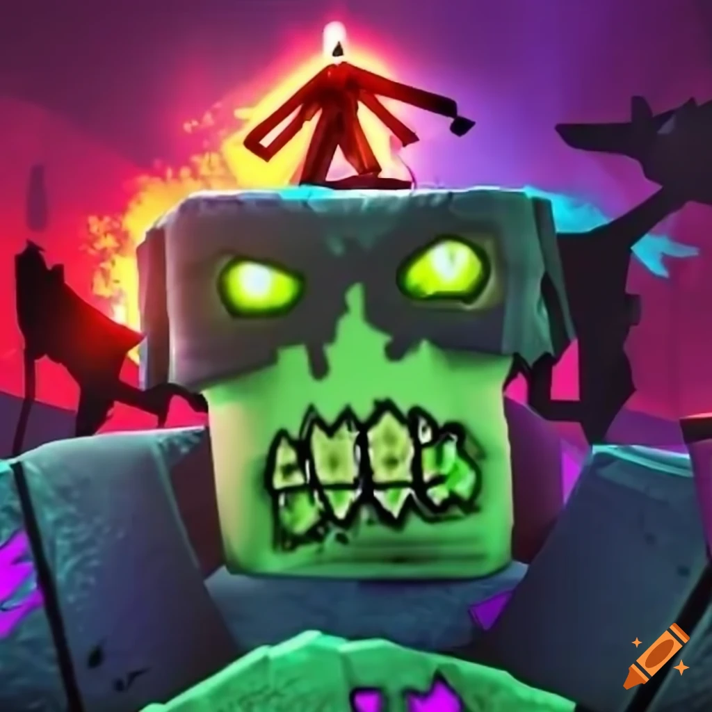 Thumbnail of a Roblox zombie on Craiyon
