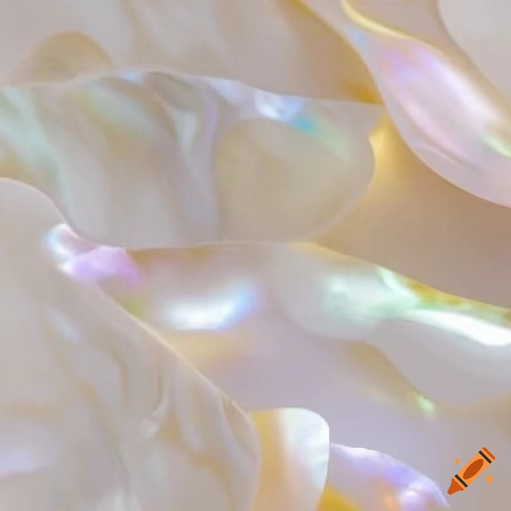 Top view of white mother of pearl texture on Craiyon
