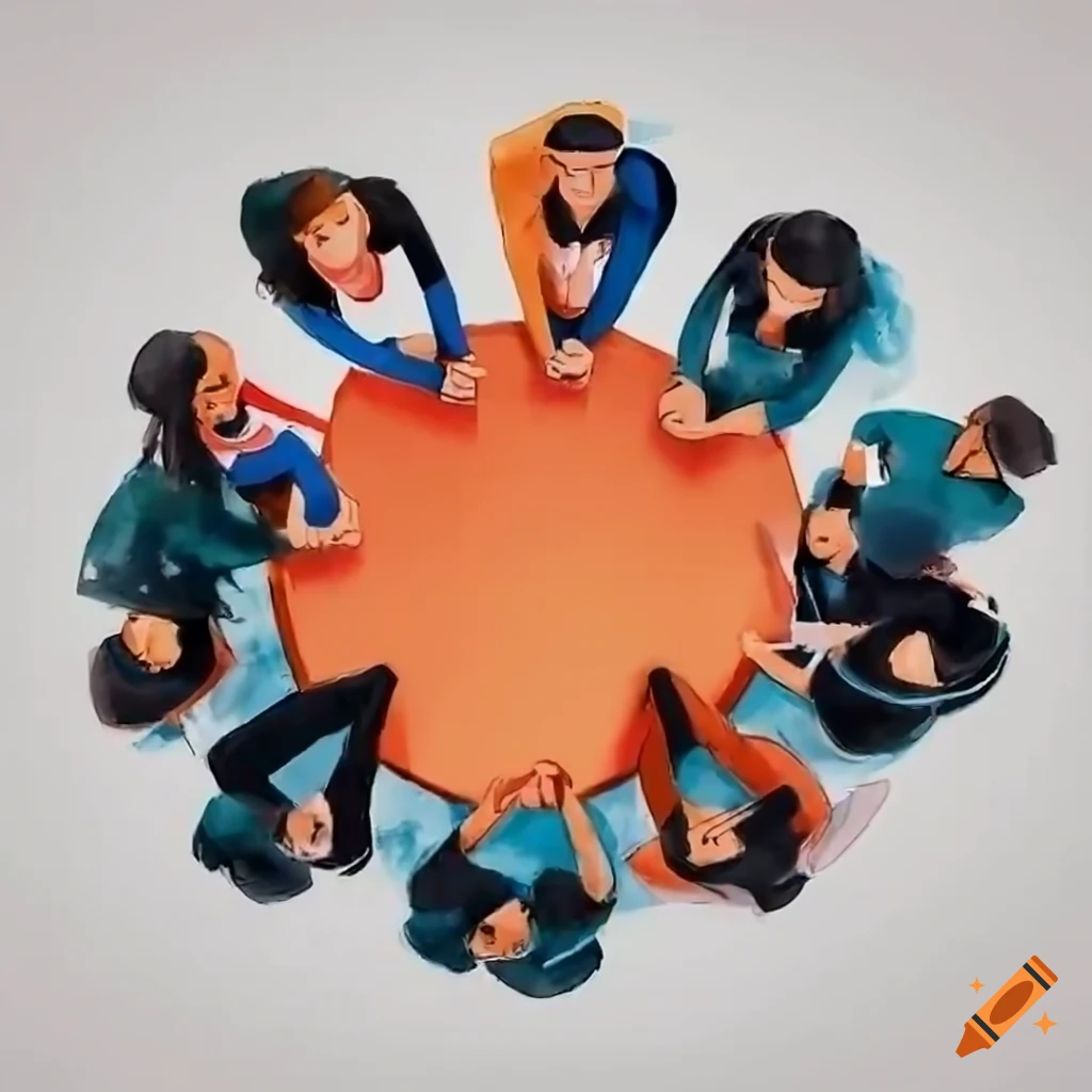 Diverse group of college students engaged in conversation on Craiyon