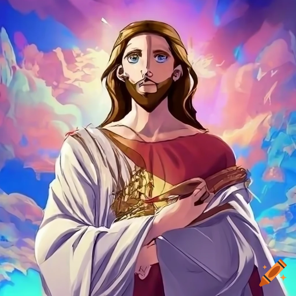 Image of anime jesus on Craiyon