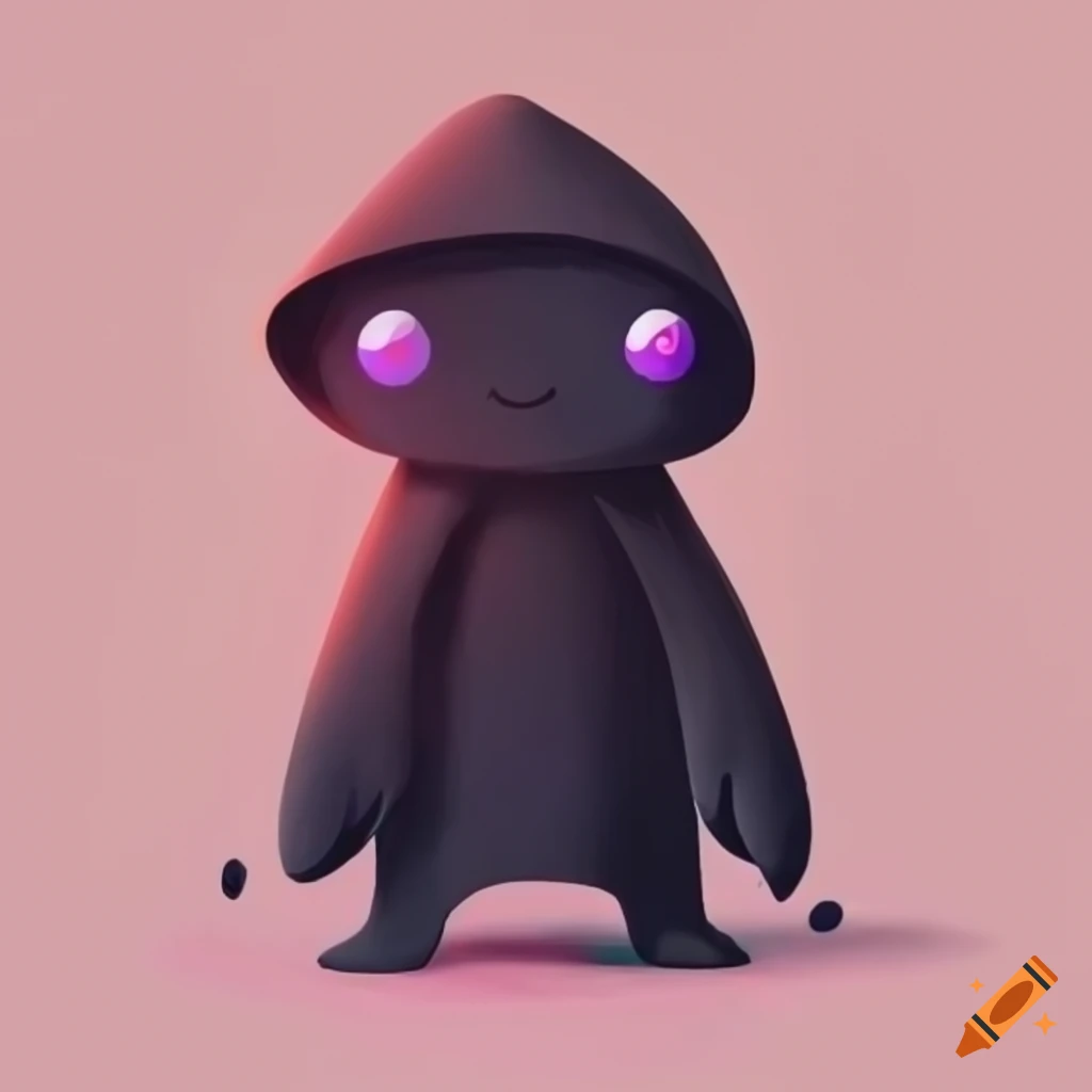 Cute shadow creature with a hood on Craiyon